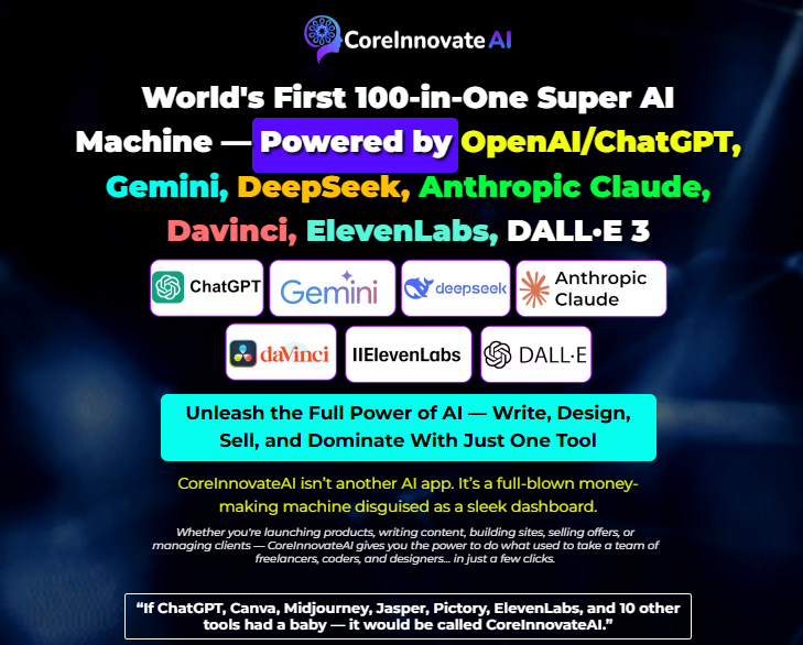 CoreInnovateAI Review: Your All-in-One AI Platform With 7 AI Engines To ...