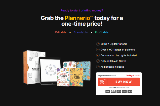 Plannerio 2026 Review & OTO: 1,100+ Ready-Made Digital Planner Pages ...